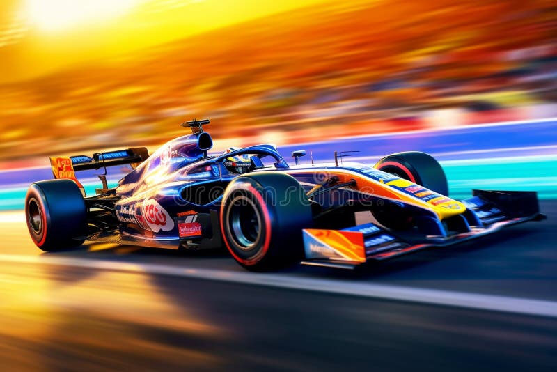 Fast and Furious: Illustration with a Formula 1 Theme Stock ...