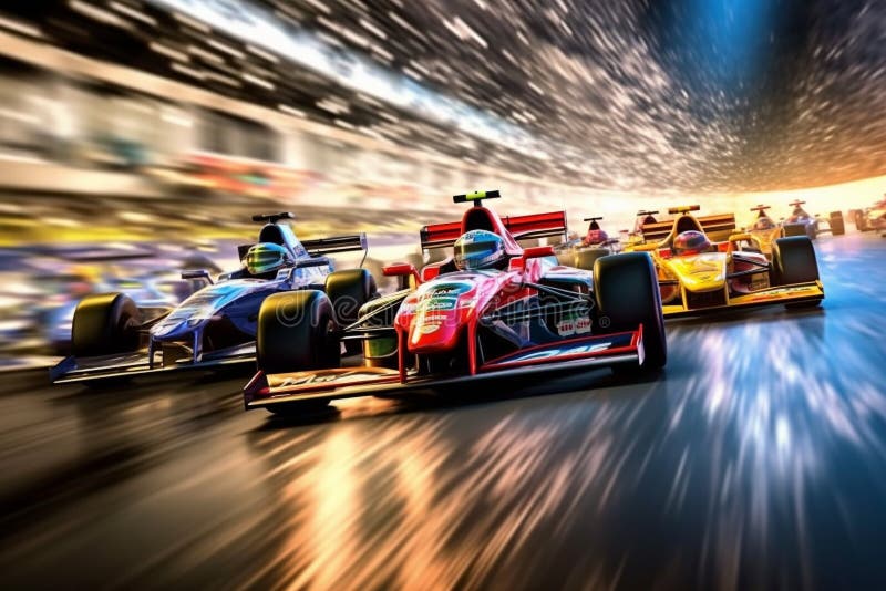 Fast and Furious: Illustration with a Formula 1 Theme Stock ...