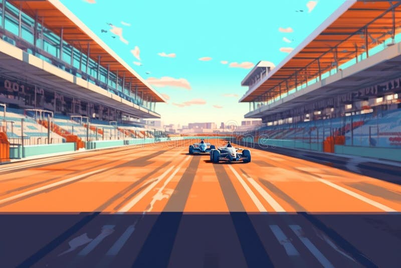 Fast and Furious: Illustration with a Formula 1 Theme Stock ...