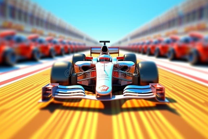 Fast and Furious: Illustration with a Formula 1 Theme Stock ...