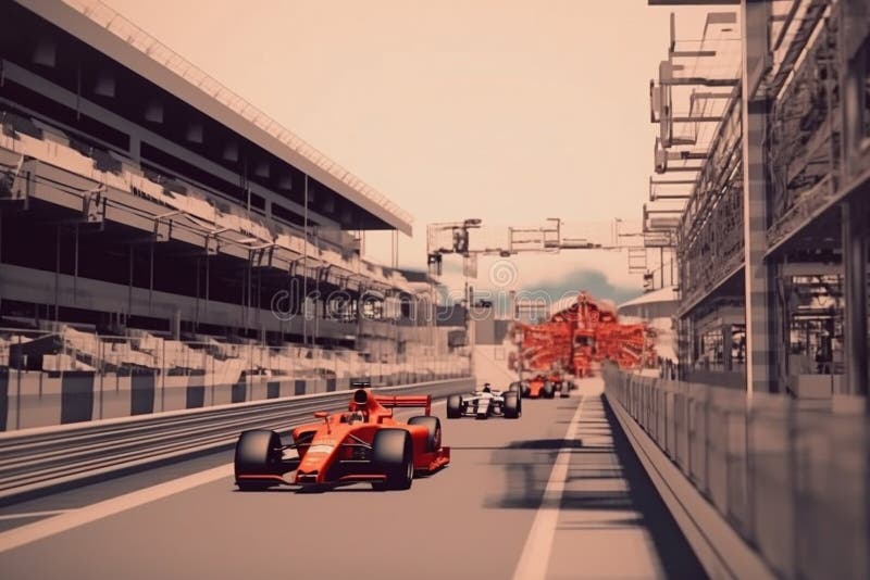 Fast and Furious: Illustration with a Formula 1 Theme Stock ...