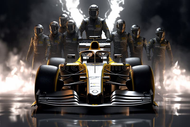 Fast and Furious: Illustration with a Formula 1 Theme Stock ...