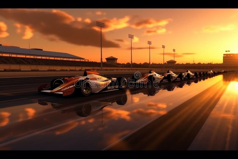 Fast and Furious: Illustration with a Formula 1 Theme Stock ...