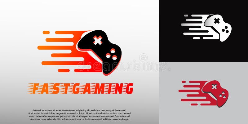 Fast Game Logo with Gamepad Concept, Technology Icon, Illustration ...