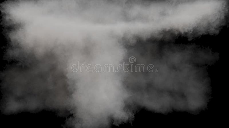 Fast Ground Massive Gas Explosion with Dense Smoke Some Trails of Tiny ...