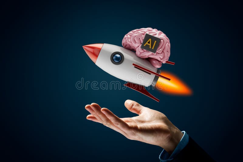 Fast Growing Application of Artificial Intelligence Concept Stock Photo ...