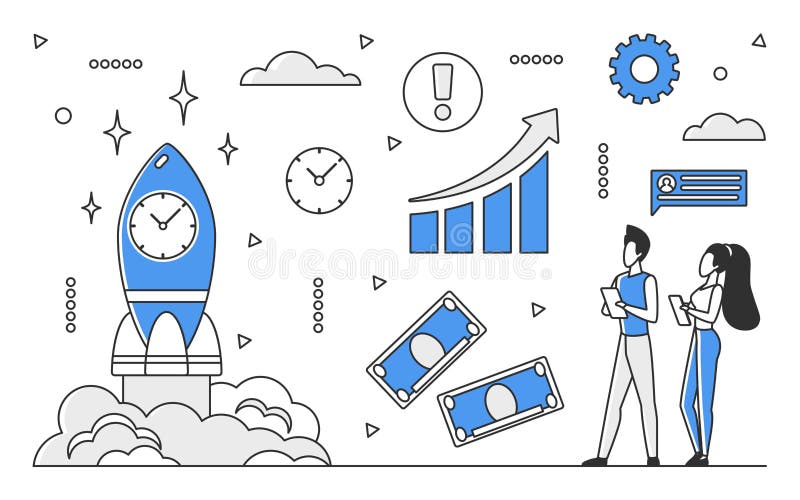 Business Strategy Landing Page, Businessman Character Climbing High ...