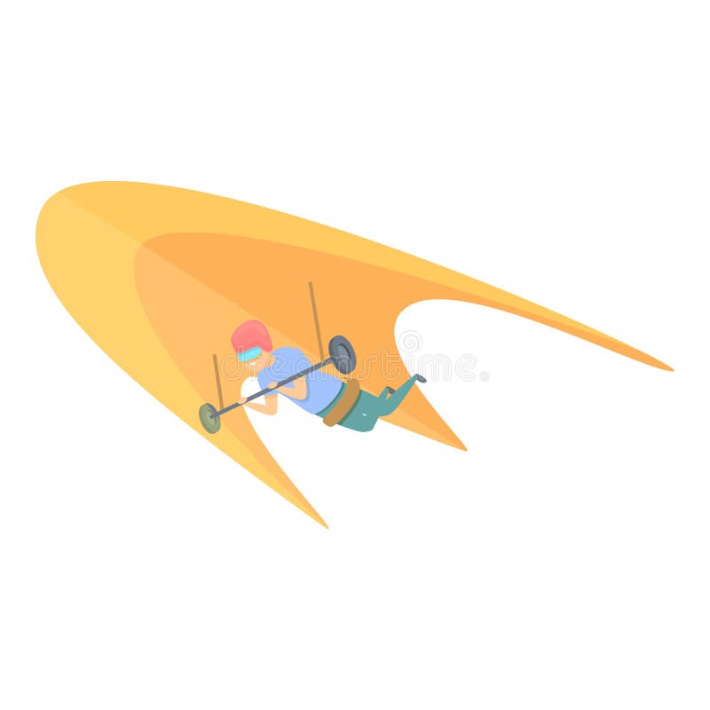 Fly Hang Glider Icon, Cartoon Style Stock Vector - Illustration of ...