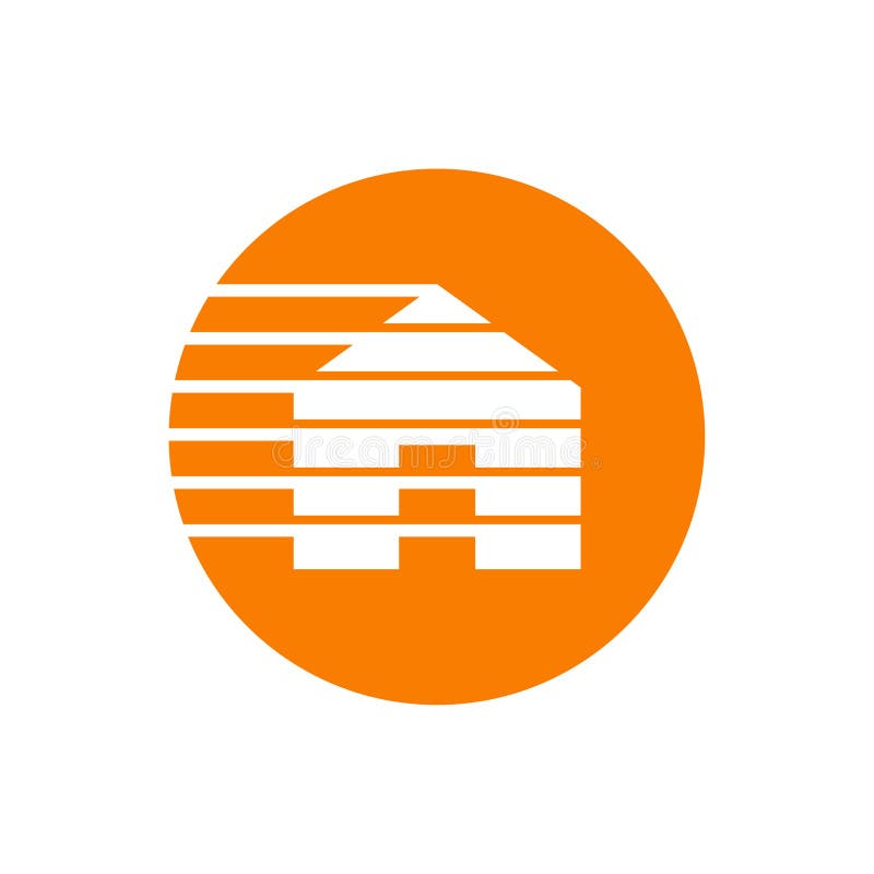 Fast House Logo Design Template Vector, Circle Shape Icon Stock Vector ...