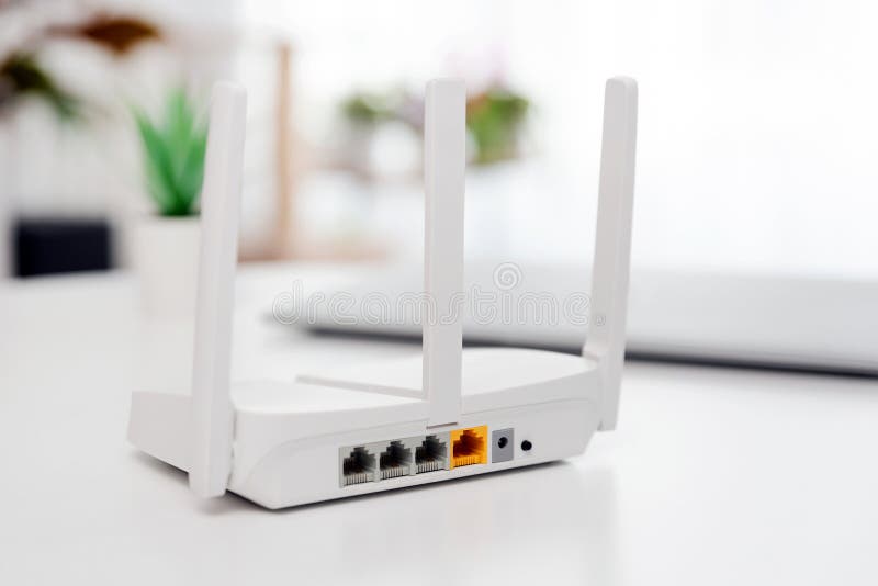 Fast Internet Concept with Modern WiFi Router Stock Image - Image of ...