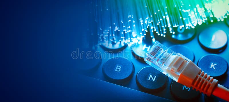 Fast Internet Concept with Optical Fiber Stock Image - Image of tech ...