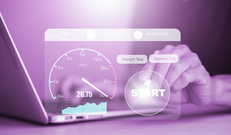 Fast Internet Connection with Metaverse Technology Concept Stock Image ...