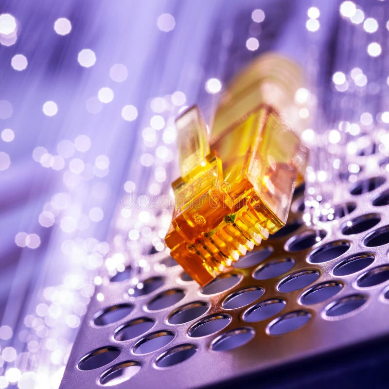 Fast Internet - Optic Fiber Stock Image - Image of ethernet, concept ...