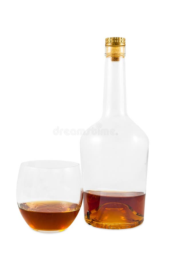 Leere Whiskyflasche stockbild. Bild von stehen, alcohol - 5273911