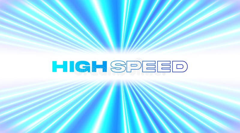 Fast Lines. Blue and White High Speed Lines Background. Dynamic Motion ...