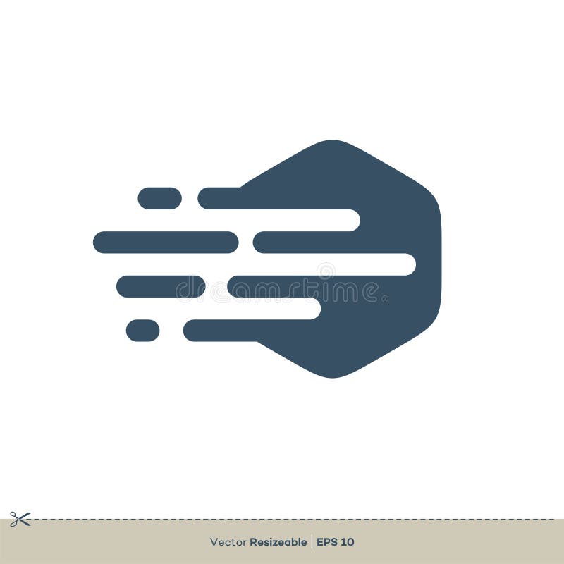 Fast Lines Hexagon Shape Logo Template Illustration Design Stock Vector ...