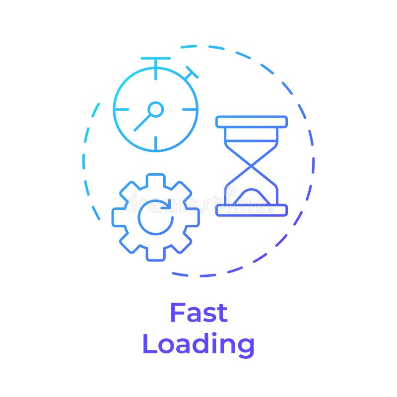 Fast Loading Blue Gradient Concept Icon Stock Vector - Illustration of ...