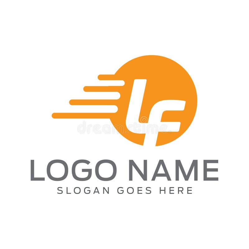Fast logo design LF name stock illustration. Illustration of design ...