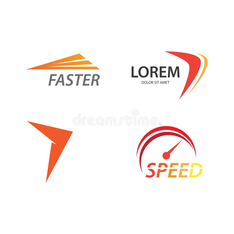 Fast Logo Template stock vector. Illustration of shape - 163158296