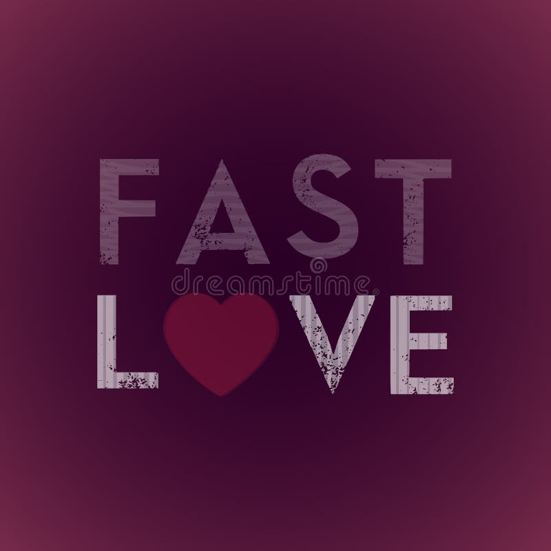 Fast Love Illustration. Hamburger Metaphor. Vector Illustration, Flat ...