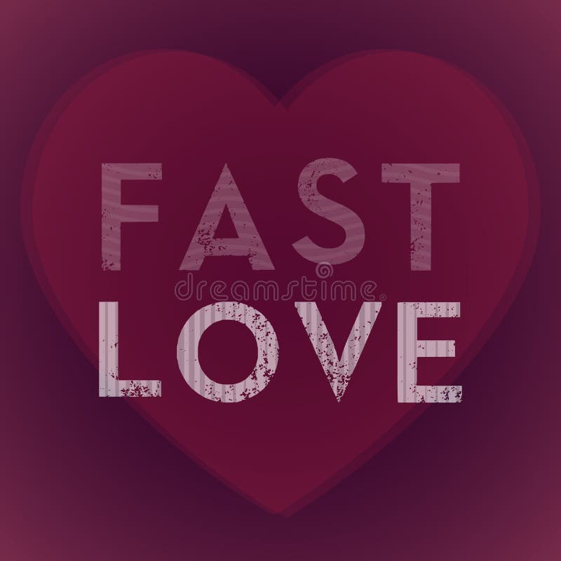 Fast Love Illustration. Hamburger Metaphor. Vector Illustration, Flat ...