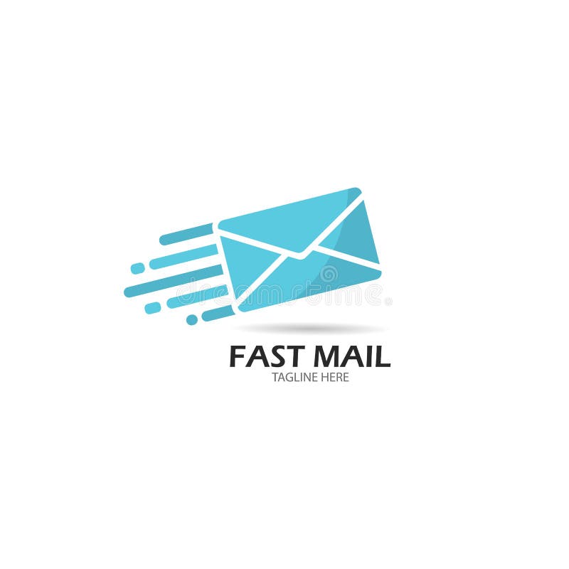Fast Mail Logo Vector Icon Illustration Stock Vector - Illustration of ...