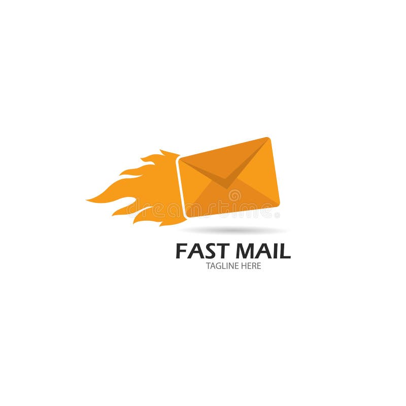 Fast Mail Logo Vector Icon Illustration Stock Vector - Illustration of ...
