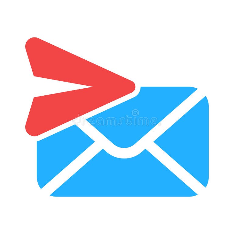 Fast Mail Sending Icon. Render New Email Vector Illustration Stock ...