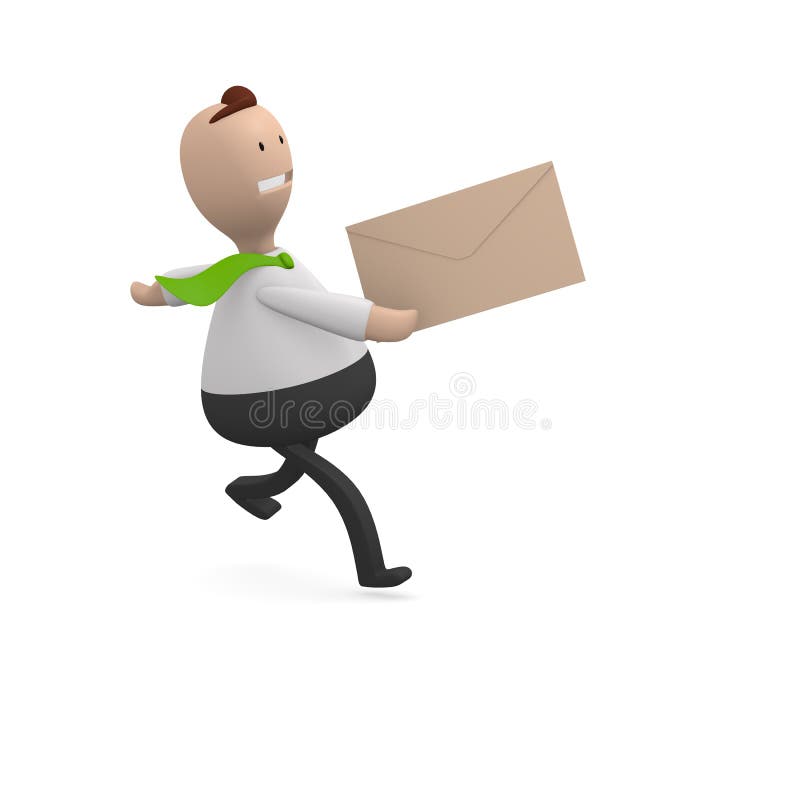 Running with Letter To Deliver - Beautician Girl Artist Cartoon Vector ...