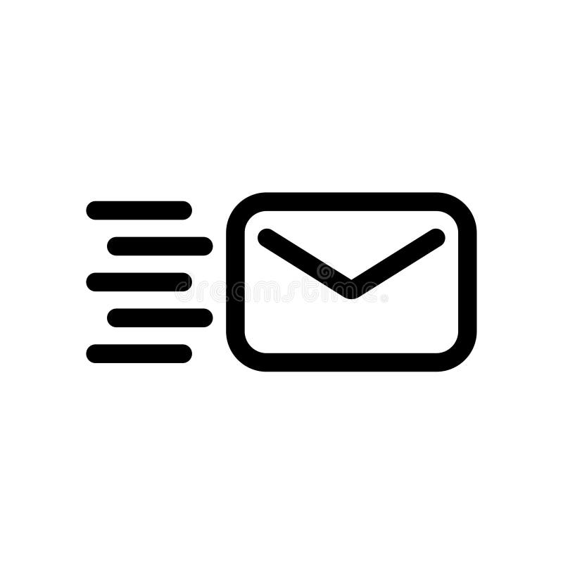 Fast message, mail icon stock vector. Illustration of beautiful - 219805931