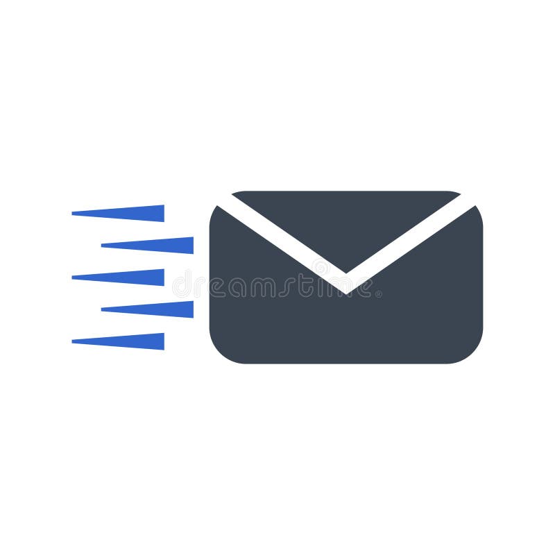Fast message, mail icon stock vector. Illustration of vector - 174843128