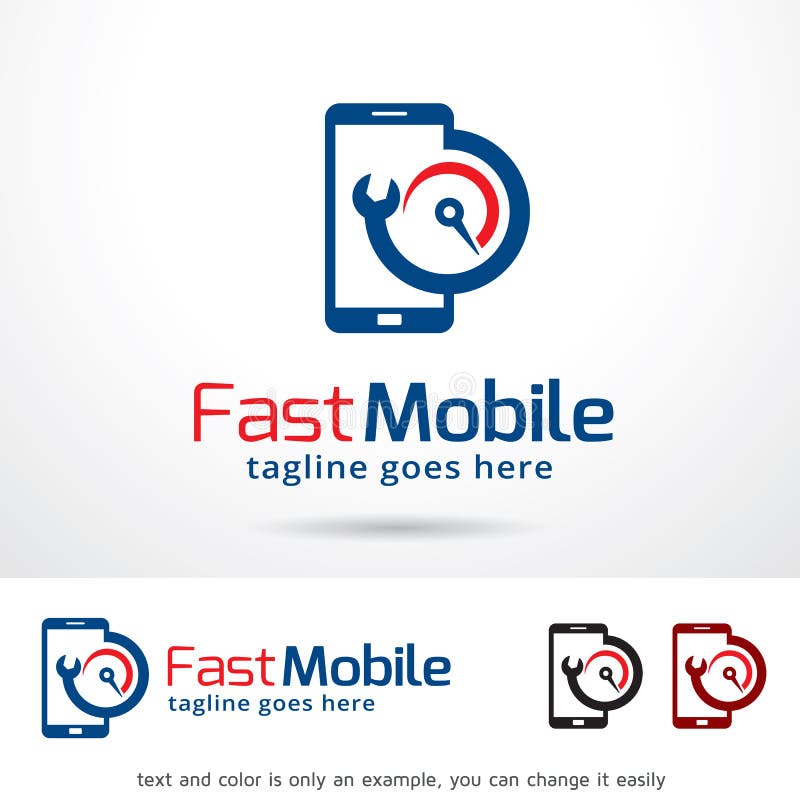 Fast Mobile Logo Template Design Vector, Emblem, Design Concept ...