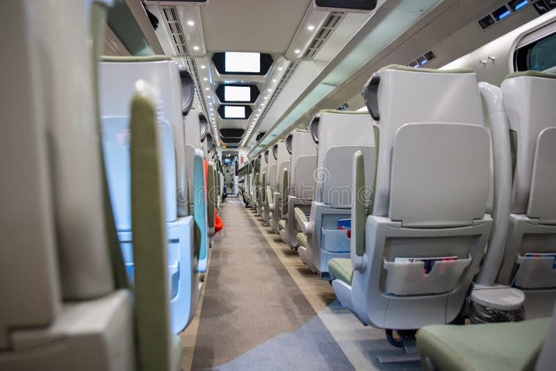 Fast Modern Comfortable Train Interior Stock Photo - Image of poland ...