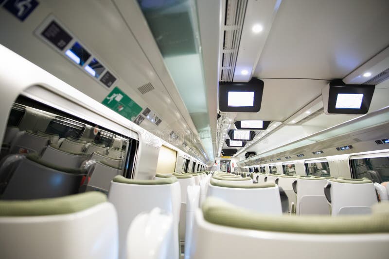 Fast Modern Comfortable Train Interior Stock Photo - Image of tourism ...