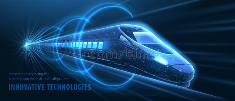 Fast Modern Express Passenger Train No High Speed Railway in Hyperloop ...