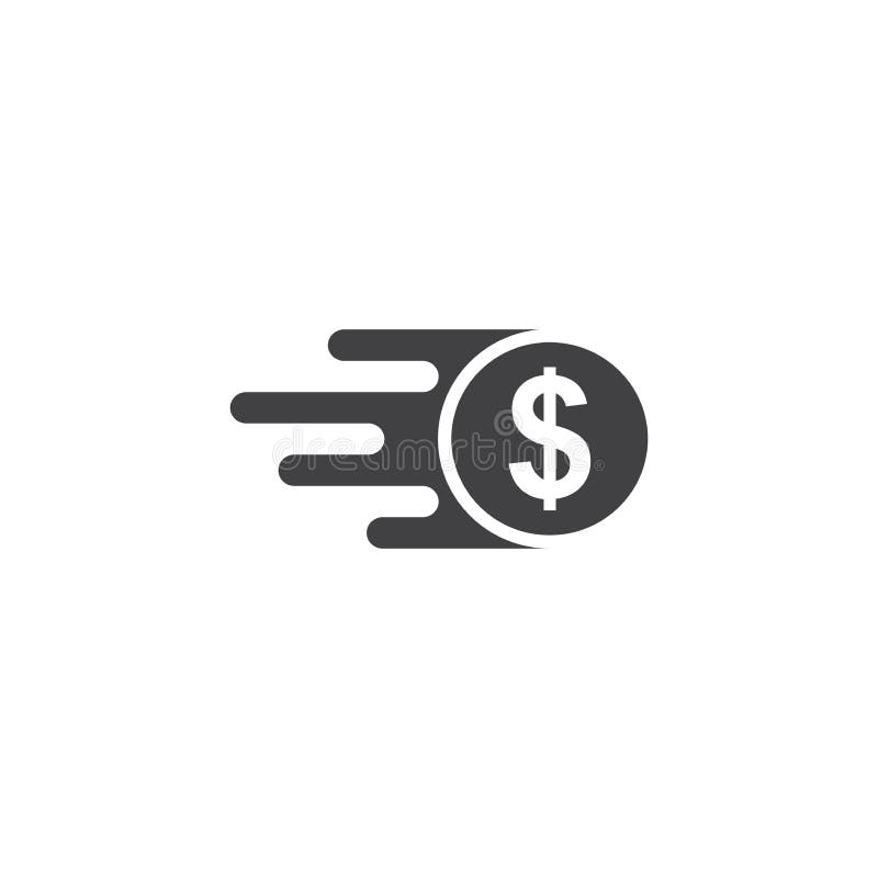 Fast Money Icon, Quick Transfer of Vector Icon Isolated White ...