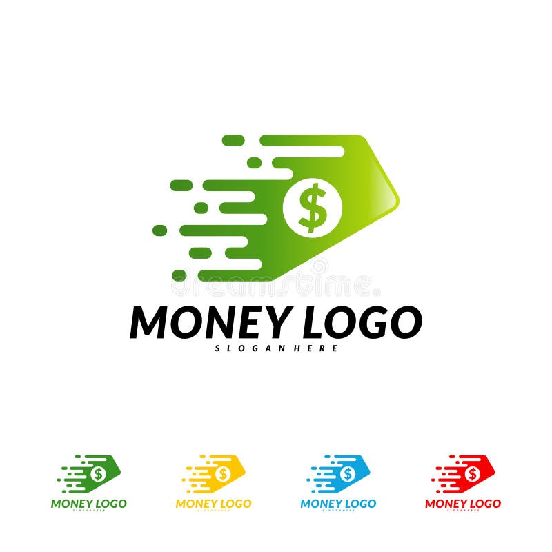 Fast Money Logo Design Concept Vector. Fast Coin Logo Template Stock ...