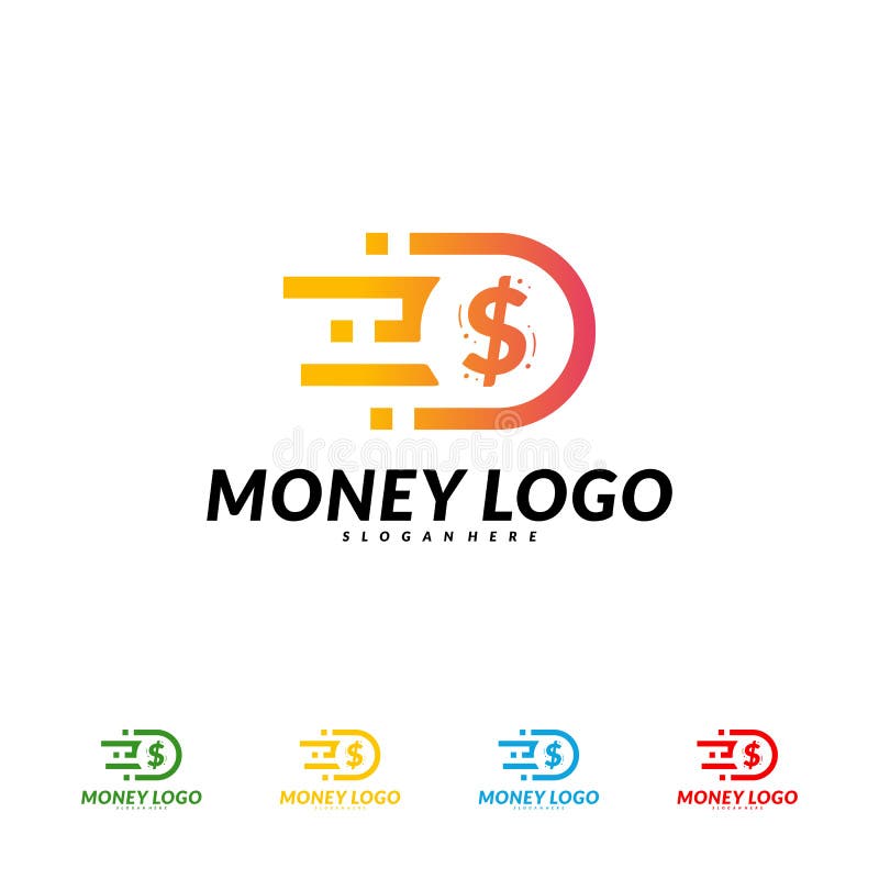 Fast Money Logo Design Concept Vector. Fast Coin Logo Template Stock ...