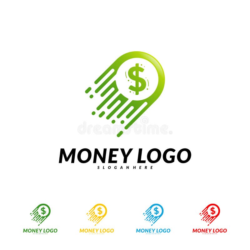 Fast Money Logo Design Concept Vector. Fast Coin Logo Template Stock ...