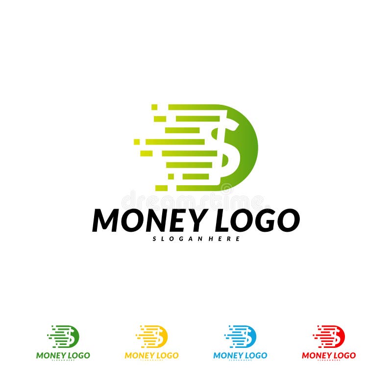 Fast Money Logo Design Concept Vector. Fast Coin Logo Template Stock ...