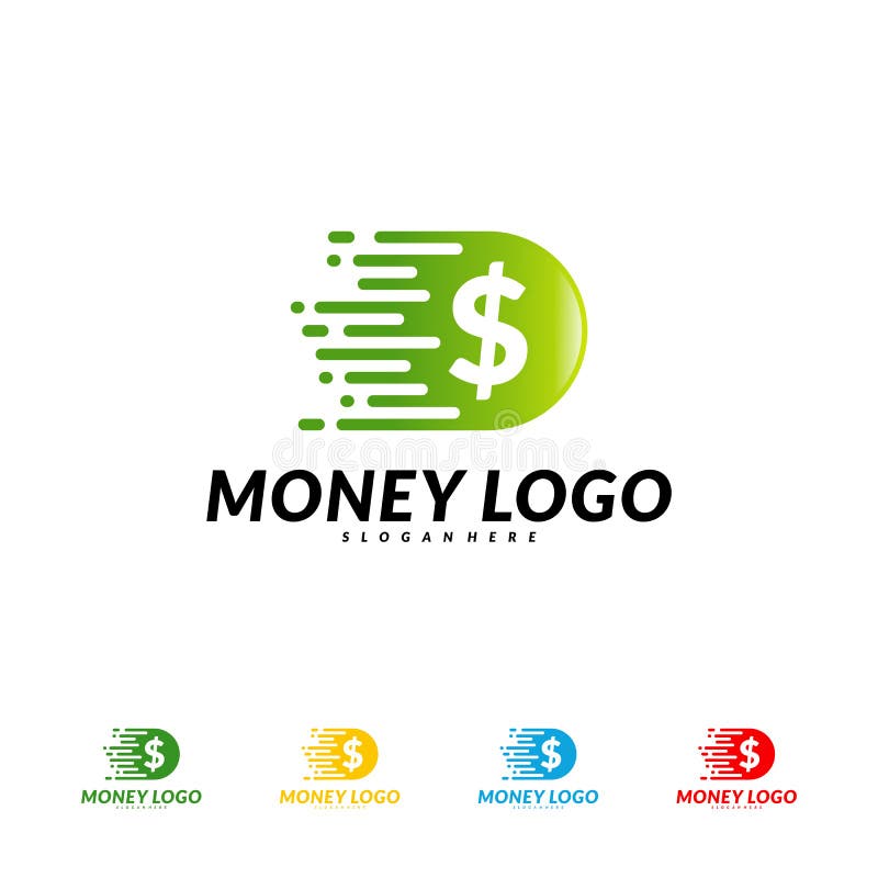 Fast Money Logo Design Concept Vector. Fast Coin Logo Template Stock ...