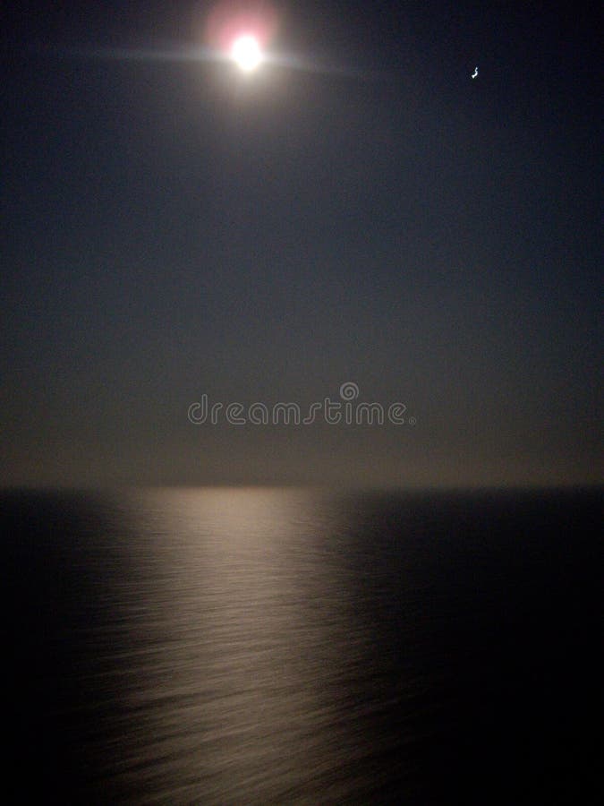 Fast Moon on the Sea stock photo. Image of fast, luna - 48956532