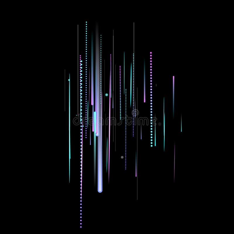 Fast Motion Neon. Glare Dynamic. Falling Glow. Stock Vector ...