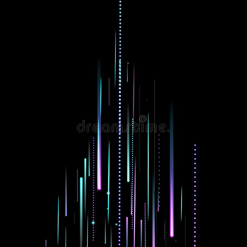 Fast Motion Neon. Glare Dynamic. Falling Glow. Stock Vector ...