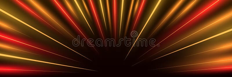 Fast Motion Speed Light Effect. Bright Glowing Radial Streaks Explode ...