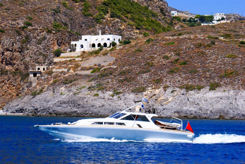 Fast Motor Boat with Splash and Wake Stock Image - Image of boating ...