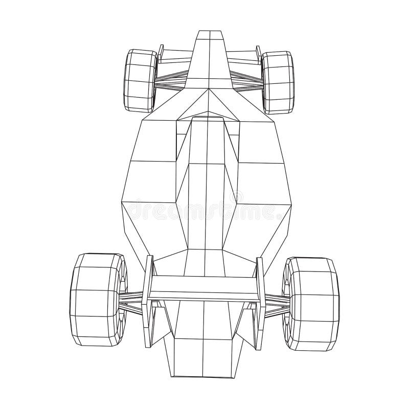 Racing Car Blueprint Stock Illustrations – 256 Racing Car Blueprint ...