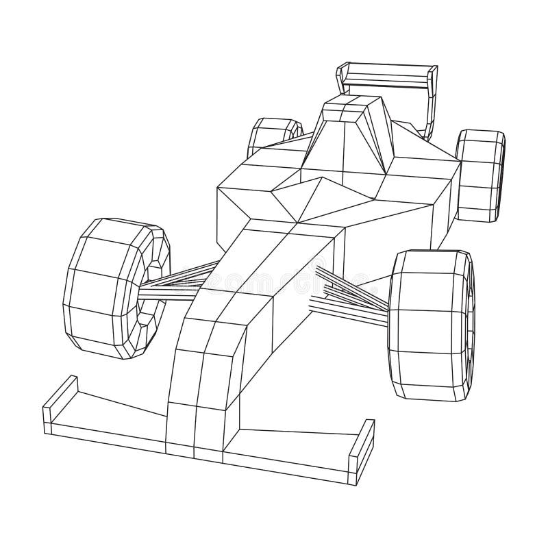 Racing Car Blueprint Stock Illustrations – 256 Racing Car Blueprint ...