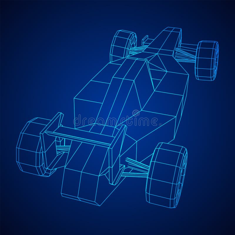 Racing Car Blueprint Stock Illustrations – 256 Racing Car Blueprint ...