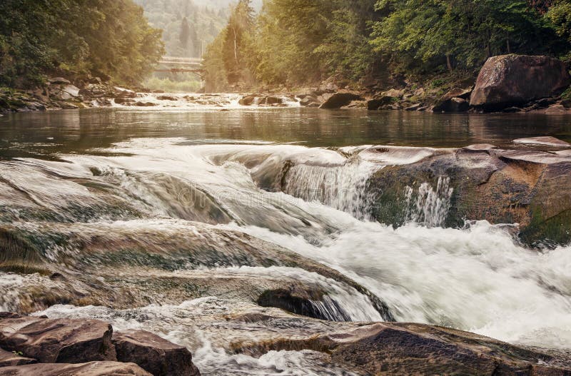 Fast mountain stream stock image. Image of mountain, scenery - 87785259